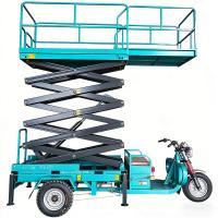 China 500KG Mewp Tricycle Rough Terrain Scissor Lift Mobile Elevated Work Platform for sale