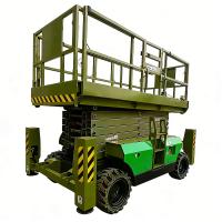 China Advanced Off Road Upright Scissors Lift Platform Heavy Duty Rough Terrain ODM for sale