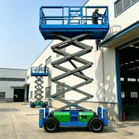 China Advanced Off Road Upright Scissors Lift Platform Heavy Duty Rough Terrain ODM for sale