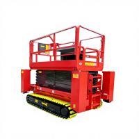 China Self Leveling Mobile Compact Rough Terrain Scissor Lift 320kg For Uneven Ground for sale