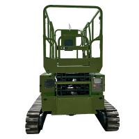 China Electric Tracked Scissors Lift Platform Auto Leveling Crawler 6m 8m 26ft 250kg For Muddy Sites for sale