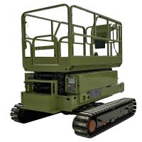 China Electric Tracked Scissors Lift Platform Auto Leveling Crawler 6m 8m 26ft 250kg For Muddy Sites for sale
