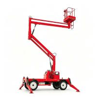 China 10m 12m 14m 200kg Towable Hydraulic Platform Lift Telescopic Boom Lift For Outdoor Aerial Work for sale
