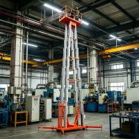 China High Mobile 4 Vertical Mast Lift Order Picker 300kg 12m 14m 16m 18m For Hotel Lobby for sale