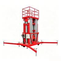 China High Mobile 4 Vertical Mast Lift Order Picker 300kg 12m 14m 16m 18m For Hotel Lobby for sale