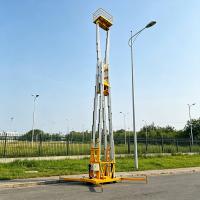 China Aluminium Six Vertical Mast Lift Order Picker 18m-24m 150kg for sale