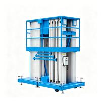 China Aluminium Six Vertical Mast Lift Order Picker 18m-24m 150kg for sale