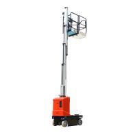 China Single Double Man Vertical Mast Boom Lift Autonomous Aerial Cherry Picker Platform for sale