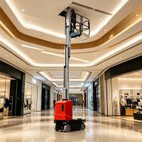 China Single Double Man Vertical Mast Boom Lift Autonomous Aerial Cherry Picker Platform for sale