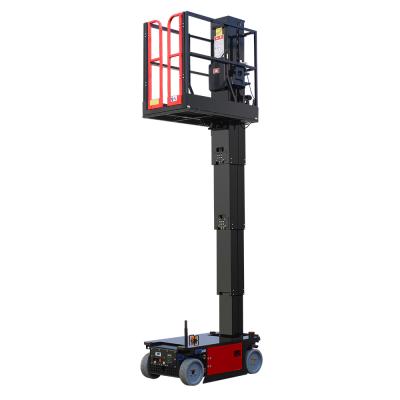 China Aluminum Personnel Vertical Mast Boom Lift 26 Ft Cherry Picker Equipment For Shopping Mall Cleaning for sale