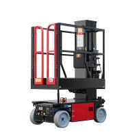 China Aluminum Personnel Vertical Mast Boom Lift 26 Ft Cherry Picker Equipment For Shopping Mall Cleaning for sale