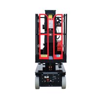 China Aluminum Personnel Vertical Mast Boom Lift 26 Ft Cherry Picker Equipment For Shopping Mall Cleaning for sale