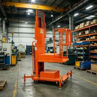 China 4.5m 200kg Premium Semi Electric Vertical Mast Lift Aerial Order Pickers for sale