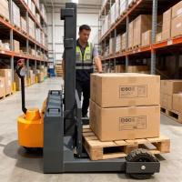 China Offroad Crossover Semi Electric Pallet Stacker Jack Loader All Terrain Material Handling Equipment for sale