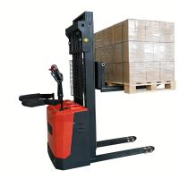 China 1500kg Elite Station Driven Electric Behind Walkie Pallet Stacker Crane Lifter for sale