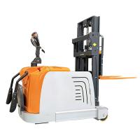 China Elite S Type Station Driving Electric Stacker Pallet Jack Stacker Truck Super Compact for sale