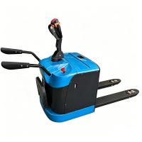 China Battery Powered Walkie Straddle Pallet Stacker Truck Heavy Duty Horizontal Material Handler for sale