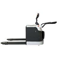 China Battery Powered Walkie Straddle Pallet Stacker Truck Heavy Duty Horizontal Material Handler for sale