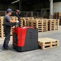 China Stand On Walk Behind Electric Pallet Truck Lifter Stacker 2000kg OEM for sale