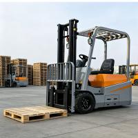 China 3 Wheel Counterbalance Forklift Machine Compact Sit Down Electric Industrial Materials Handler for sale