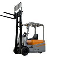 China 3 Wheel Counterbalance Forklift Machine Compact Sit Down Electric Industrial Materials Handler for sale