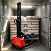 China On Board Self Lifting Counterbalance Electric Pallet Stacker Portable Freight Accompanying for sale