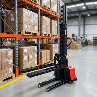 China On Board Self Lifting Counterbalance Electric Pallet Stacker Portable Freight Accompanying for sale
