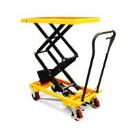 China 500kg 2m Manual Scissors Industrial Lift Table Cart For Mobile Work Foldable for sale