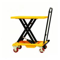 China 500kg 2m Manual Scissors Industrial Lift Table Cart For Mobile Work Foldable for sale