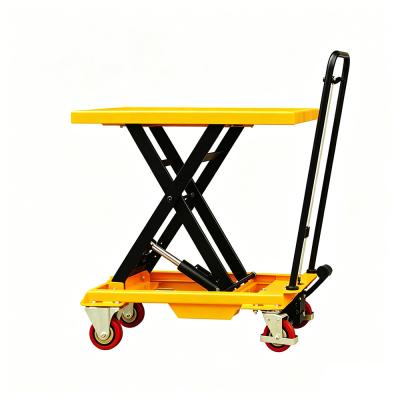 China 500kg 2m Manual Scissors Industrial Lift Table Cart For Mobile Work Foldable for sale