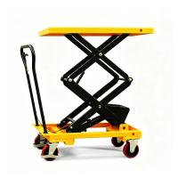 China 500kg 2m Manual Scissors Industrial Lift Table Cart For Mobile Work Foldable for sale