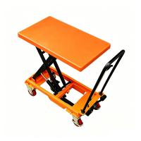 China 500kg 2m Manual Scissors Industrial Lift Table Cart For Mobile Work Foldable for sale