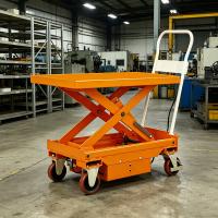 China Automated Hydraulic Table Lift Cart Scissor Mobile Logistics Material Handling for sale