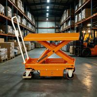 China Automated Hydraulic Table Lift Cart Scissor Mobile Logistics Material Handling for sale