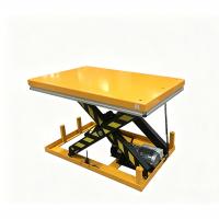 China Tilt Stationary Industrial Hydraulic Lift Table Ergonomic Assembly Line Heavy Duty for sale