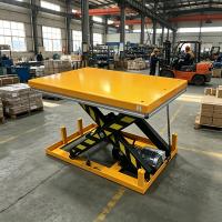 China Tilt Stationary Industrial Hydraulic Lift Table Ergonomic Assembly Line Heavy Duty for sale