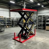 China 5m Electric Hydraulic Industrial Lift Table Double Scissors Vertical Cargo Lift for sale