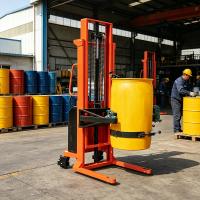 China 2.5m Semi Electric Manual Hydraulic Drum Lifter Rotator Stacker OEM for sale