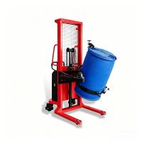 China Mobile Semi Electric Hydraulic Drum Lifter Tipper 450kg Hand Crank Controlled for sale