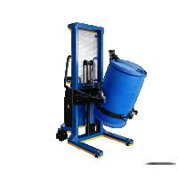 China Mobile Semi Electric Hydraulic Drum Lifter Tipper 450kg Hand Crank Controlled for sale