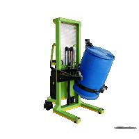 China Mobile Semi Electric Hydraulic Drum Lifter Tipper 450kg Hand Crank Controlled for sale