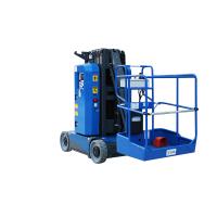 China Gravel Terrain Electric Tracked Vertical Mast Lift Self Propelled 7m-10m Custom for sale