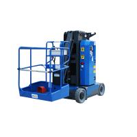 China Gravel Terrain Electric Tracked Vertical Mast Lift Self Propelled 7m-10m Custom for sale