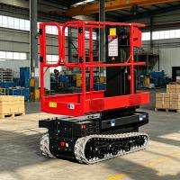 China Premium Tracked Rough Terrain Scissors Lift Platform Aerial Order Picker Stock Selector 7m for sale