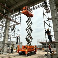 China Electric Powered Tracked Scissor Lift All Terrain Crawler Aerial Work Platform for sale
