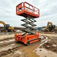 China Electric Powered Tracked Scissor Lift All Terrain Crawler Aerial Work Platform for sale