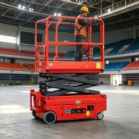China Ultra Compact Scissors Lift Platform Self Propelled 50 Foot 240kg Weatherproof for sale