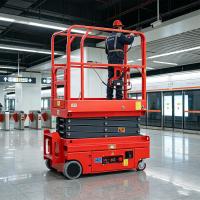 China Ultra Compact Self Propelled Scissor Lift Mass Transit And Airport Terminal Maintenance Hub for sale
