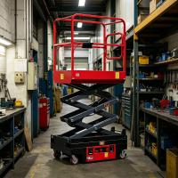 China Upright Mobile 4x4 Scissor Lift Property Janitorial Aerial Work Platform for sale