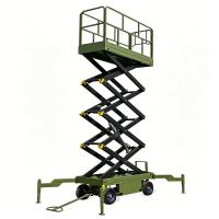 China Movable Lightweight Scissor Lift Self Propelled 24ft With Folding Legs for sale